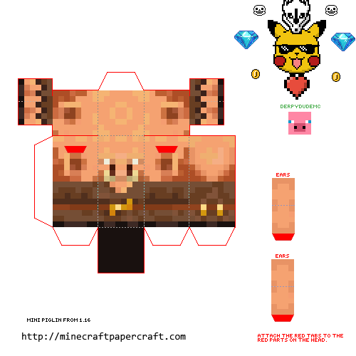 마인크래프트 미니 종이모형 Minecraft 미니 버젼 종이모형 모음집 11탄 네이버 블로그
