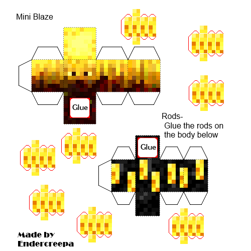 마인크래프트 미니 종이모형 Minecraft 미니 버젼 종이모형 모음집 11탄 네이버 블로그