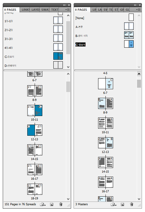[인디자인 / Indesign] 마스터 페이지 활용하기 | 쪽수 넣기 / 단행본 편집 / 잡지 편집 / 카탈로그 편집 : 네이버 블로그