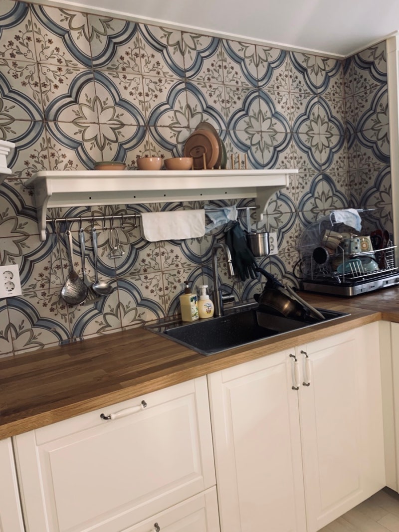 [김종철타일]빈티지 수입타일 주방벽 시공사례입니다. : 네이버 블로그