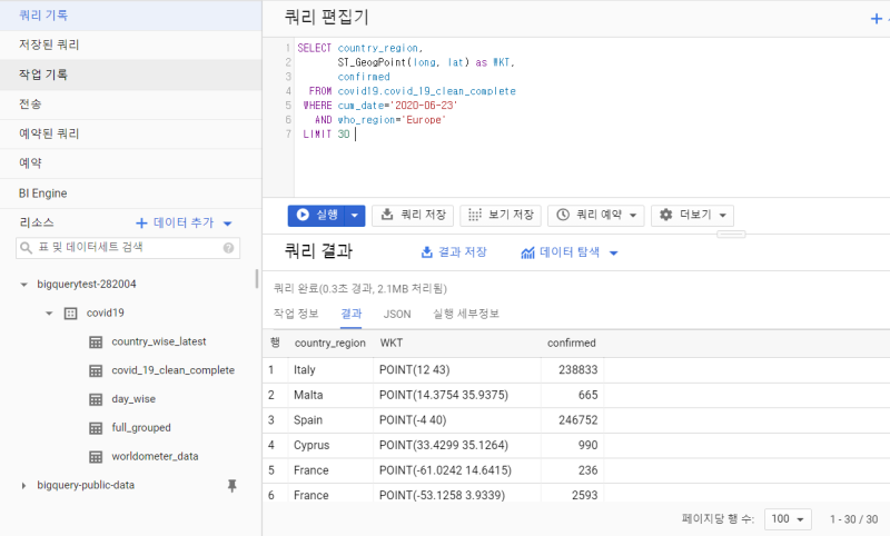 [BigQuery] 구글 빅쿼리 - GIS로 지리 정보 이용하기 : 네이버 블로그