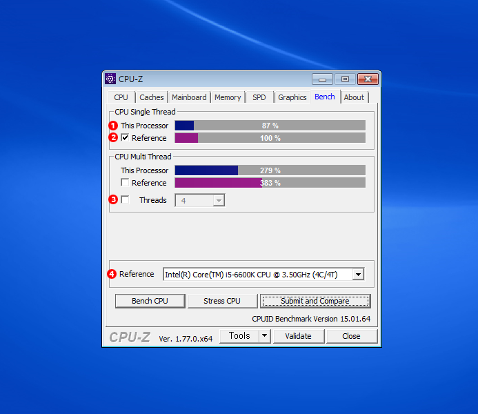 [CPU-Z] 7. Bench 정보 보는 법 : 네이버 블로그