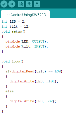 기울기센서를 통한 LED 조작(SW-520D) : 네이버 블로그