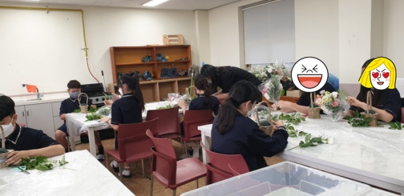 김제 금구중학교 자유학기제진로직업체험꽃과 식물을 이용한 직업소개플로리스트원예치료사생화꽃바구니만들기 네이버 블로그