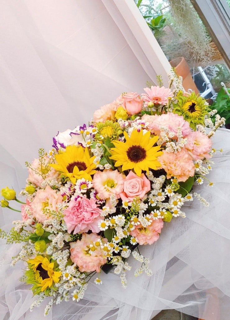 전북예술회관 으로 배송된 수반꽃꽂이 행사장꽃장식 행사꽃 회장취임식 전주 예쁜꽃집 인후동꽃집 아중리꽃집 호성동꽃집