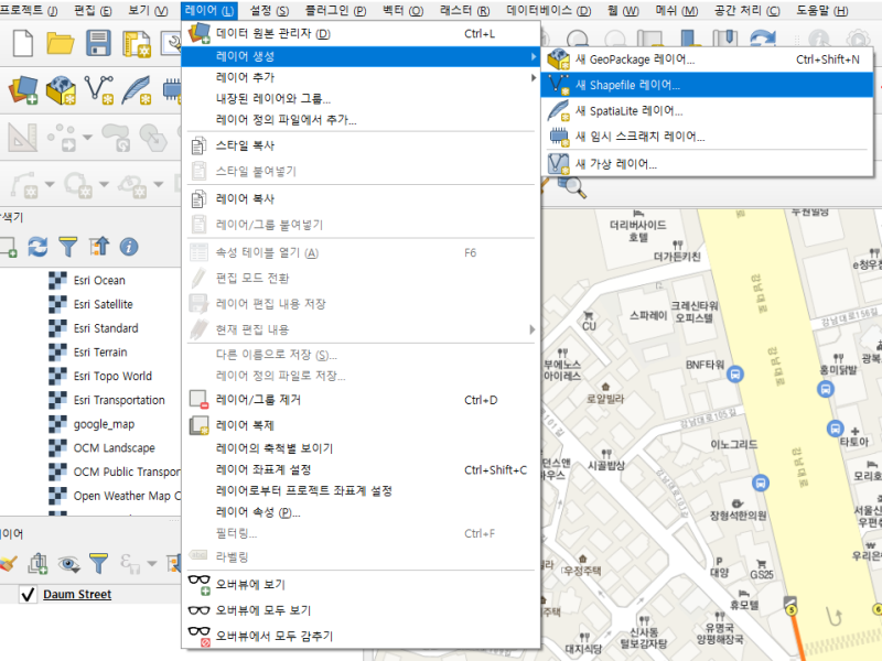 Qgis 기초 사용 방법 레이어 생성 객체 추가 네이버 블로그