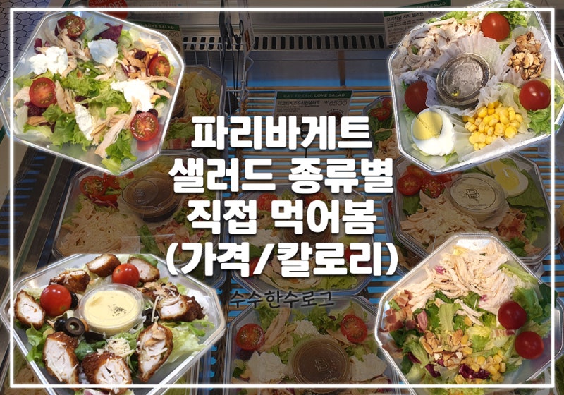 파리바게트 샐러드 칼로리 가격 소개 종류별 직접 먹어본 후기 네이버 블로그