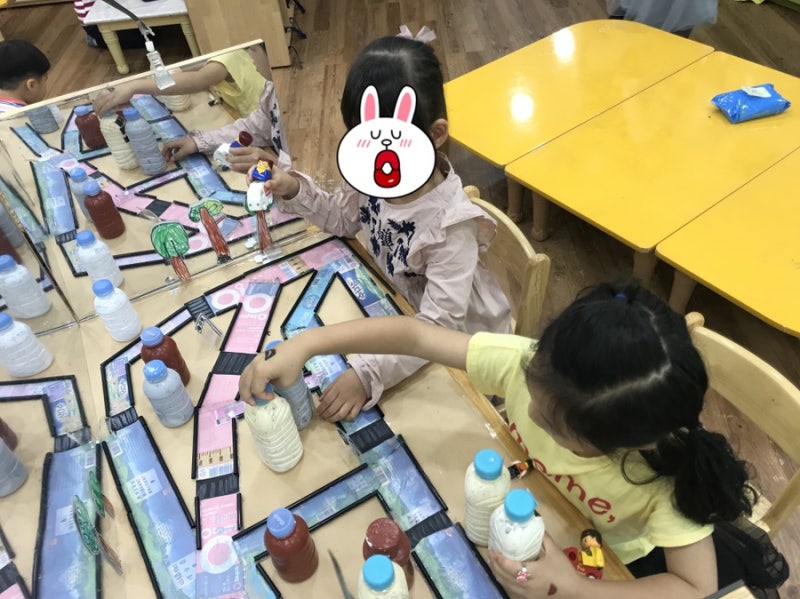 만4세 재활용 프로젝트 페트병을 이용한 놀이페트병 도시만들기 네이버 블로그