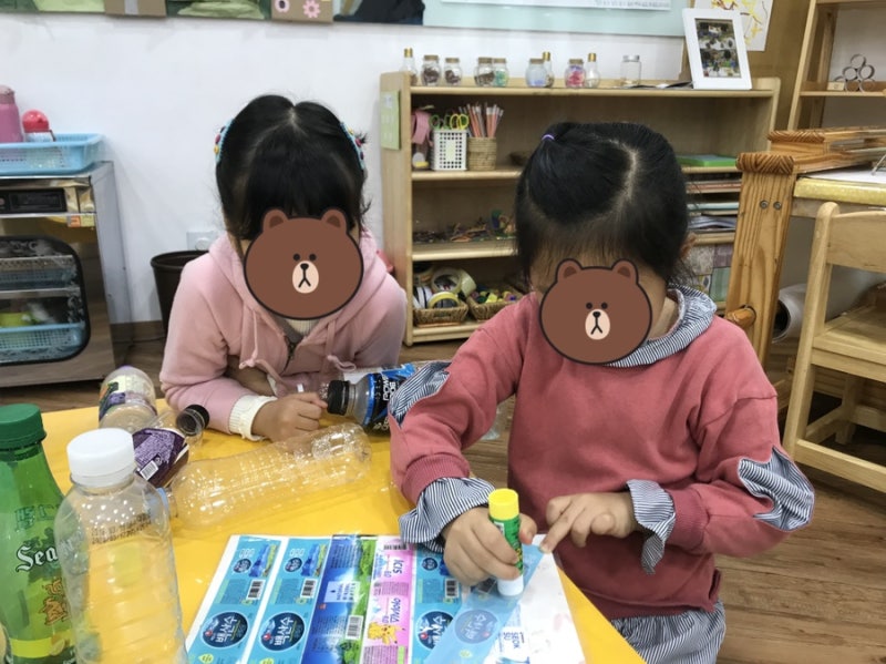 만4세 재활용 프로젝트 페트병을 이용한 놀이페트병 도시만들기 네이버 블로그