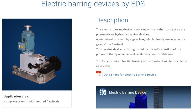 [회전] 왕복동 컴프레샤 Barring device (바링 디바이스) or Turning device (터닝 디바이스 ...