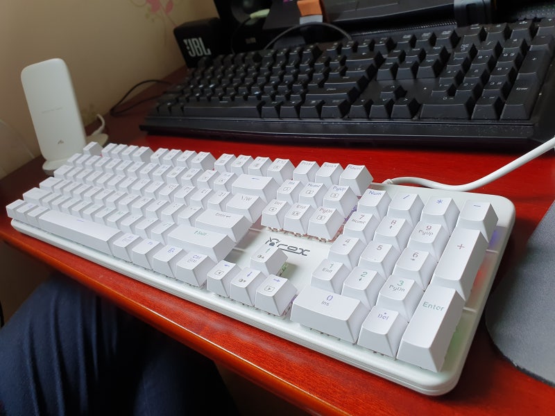 COX CK420 LED 게이밍 기계식 키보드 화이트 적축 리니어 구매 : 네이버 블로그