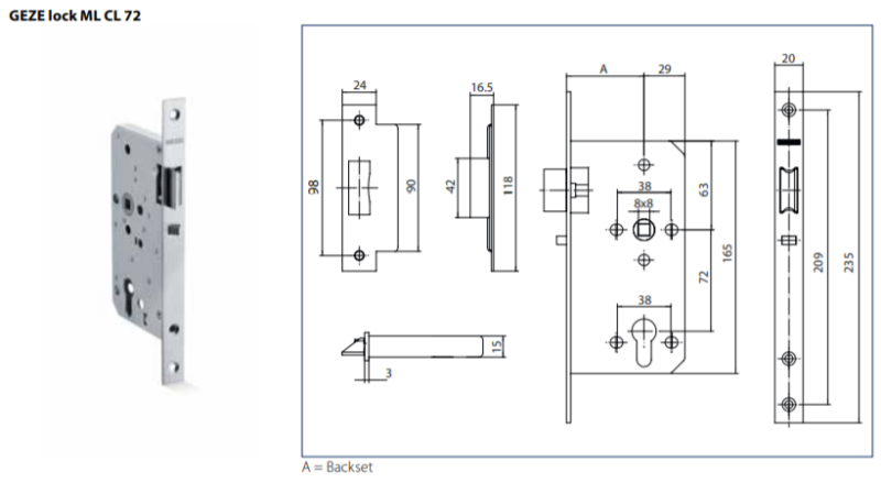 [유럽형 모티스락] GEZE_Mortise Lock : 네이버 블로그