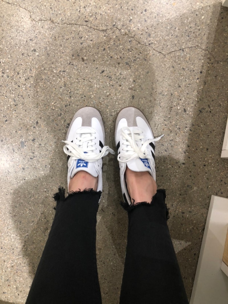 Shoes 아디다스 여성운동화 삼바 Og 소가죽 화이트 220 뒷북후기 네이버 블로그