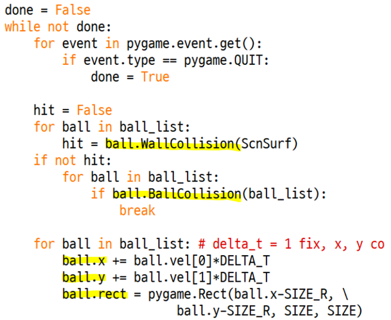 [LuckyLottoBall6 #3] Lotto공들간 충돌 구현하기(공들간 2D 탄성 충돌 구현, pygame의 rect ...