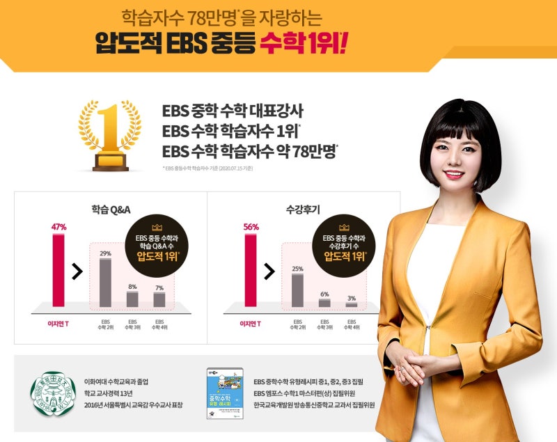 Ebs 중학 수학 1위 이지연 강사 중등인강 엠베스트 입성 W 개념원리 수학 네이버 블로그