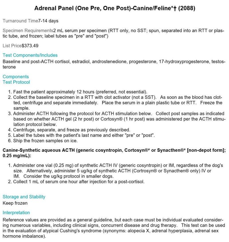 Adrenal panel - ACTH 자극시험 등 : 네이버 블로그