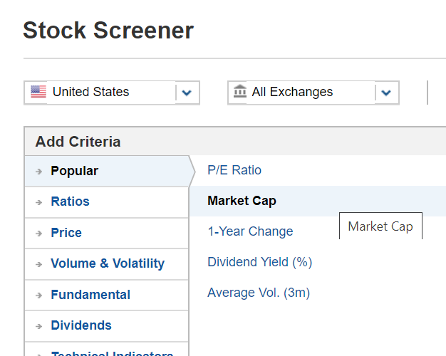 인베스팅닷컴에서 미국 주식 시가총액 순위를 알아보자 : 네이버 블로그