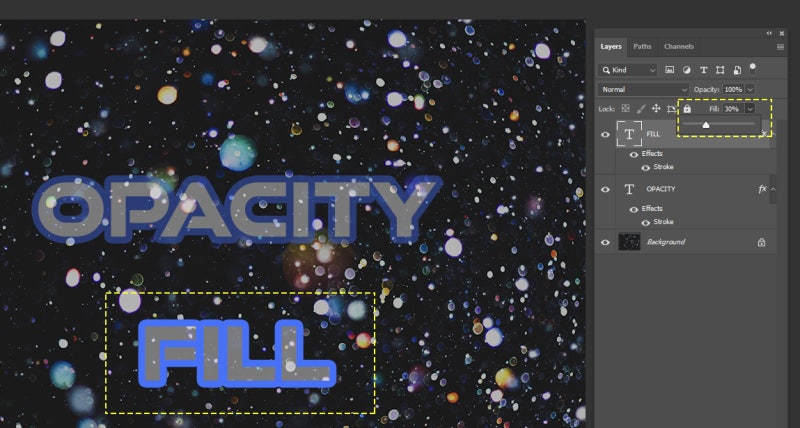 포토샵강좌 #34 글자 테두리만 남기는법(fill,opacity차이) : 네이버 블로그