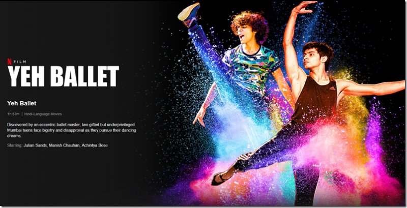 넷플릭스 인도영화) 예스,발레 (Yeh Ballet 2020)- 자신의 꿈을 찾아가는 아름다운 두 청년의 실화영화 : 네이버 블로그