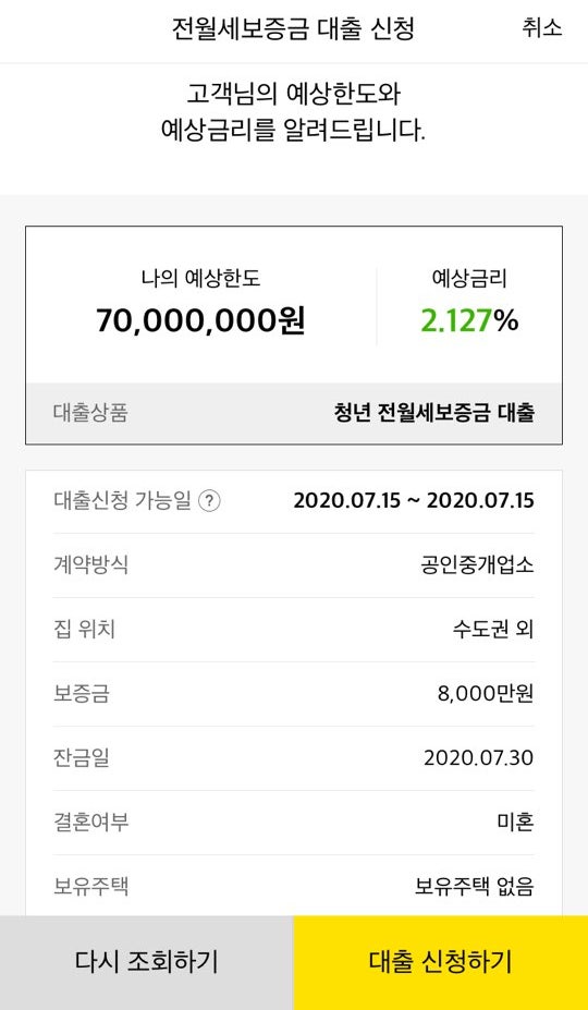 '카카오뱅크 청년전세자금대출' 후기(2) : 네이버 블로그