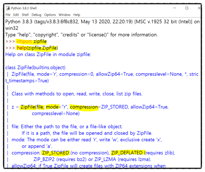 파이썬 파일(폴더) 압축(zip) 및 압축풀기(unzip) - zipfile 모듈 : 네이버 블로그