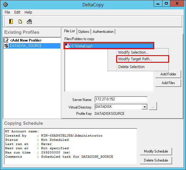 Windows에서 DeltaCopy를 이용한 백업 방법 : 네이버 블로그