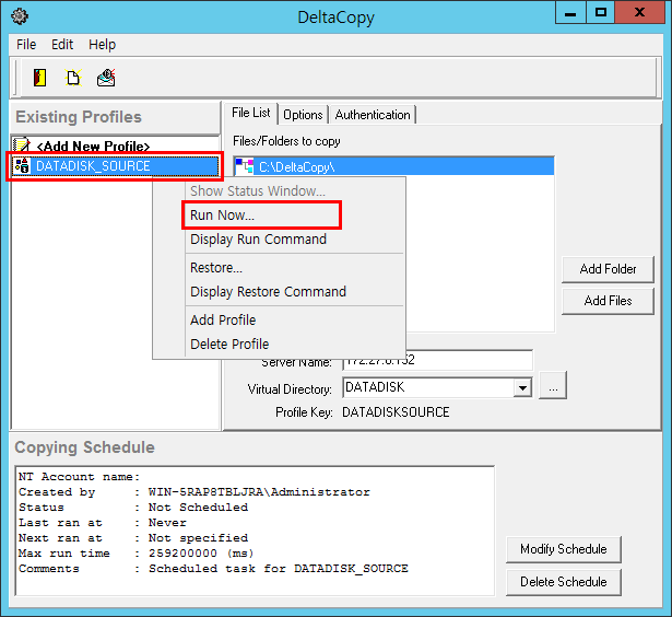 Windows에서 DeltaCopy를 이용한 백업 방법 : 네이버 블로그