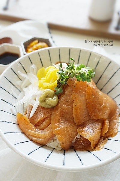 연어덮밥 만드는 법 부드러운 맛에 덮밥요리 네이버 블로그