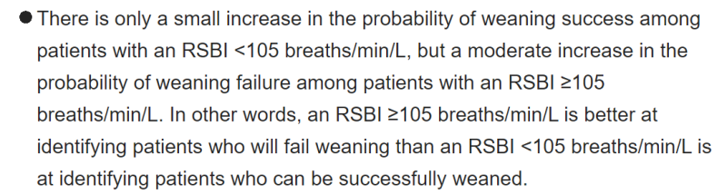중환자실(ICU) 환자에서 인공호흡기(ventilator)로부터의 이탈(weaning)을 결정하는 지표 : RSBI (Rapid ...