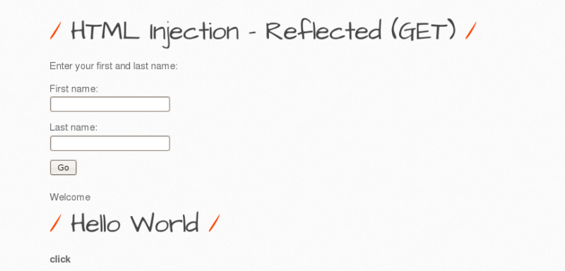 BeeBox- HTML Injection-Reflected (GET) 풀이(1개월, 5주 차) #ProjectH4C 2기 ...