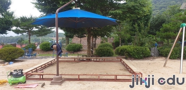 ♥회인초등학교병설유치원방부목모래놀이터 유치원모래놀이장 유치원모래놀이터제작 어린이집모래놀이터설치 방부목모래놀이장시공 모래놀이터
