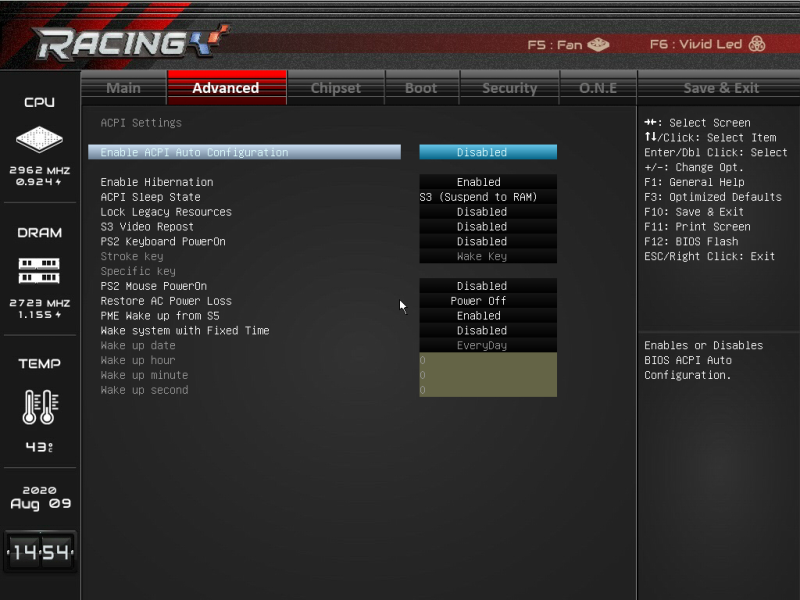 [메인보드 바이오스(BIOS)] AMI UEFI 설정 - Advanced - ACPI Settings : 네이버 블로그