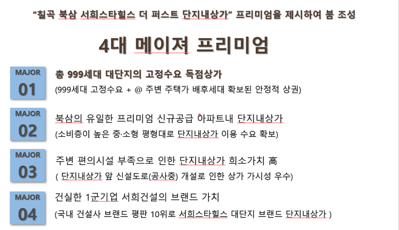 구미 칠곡북삼서희스타힐스 아파트 상가 분양 정보는 네이버 블로그