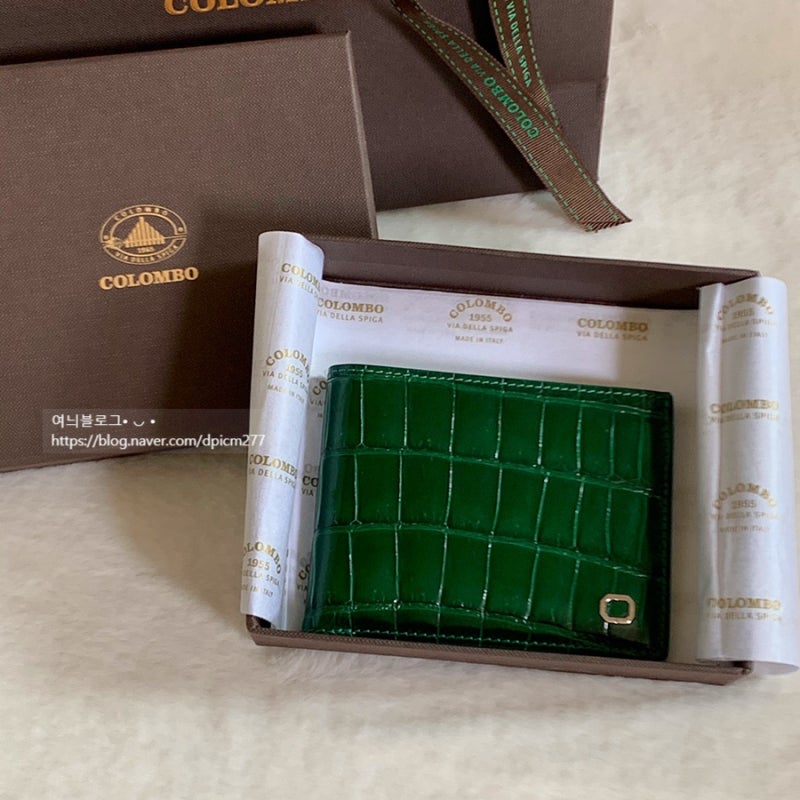 'COLOMBO'_ 콜롬보 초록색 바이폴드 악어지갑 : BIFOLD WALLET : 네이버 블로그