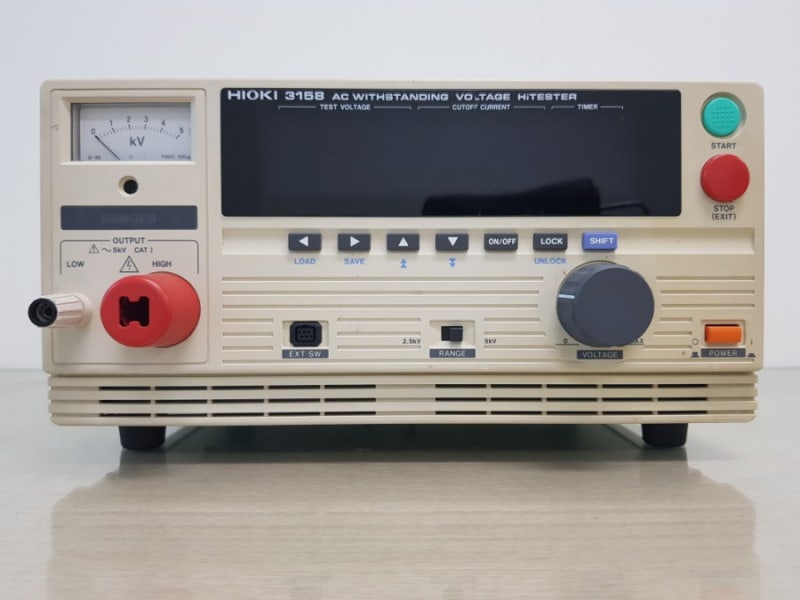 히오끼 3158 AC내전압시험기 (전압: 0~2.5kV, 0~5kV / 전류: 0.0mA~120mA) 렌탈, 중고매각 및 중고 ...
