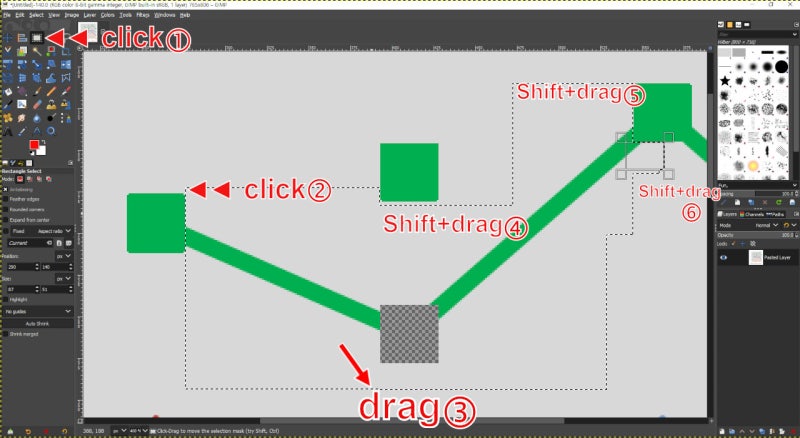 12. 김프(Gimp) 사각 선택 도구(Rectangle select tool) 설명 및 활용 : 네이버 블로그