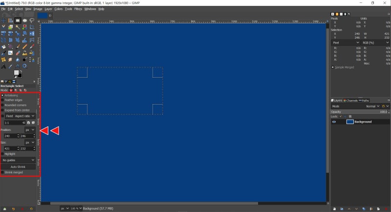 14. 김프(Gimp) 사각 선택 도구(Rectangle select tool) 상세 기능 : 네이버 블로그
