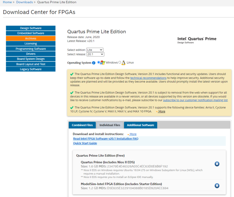 200814 Quartus Prime download & install : 네이버 블로그