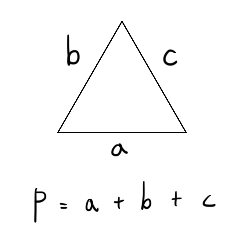 삼각형 둘레 공식 기억하자, 예제문제를 통해 익히기 : 네이버 블로그