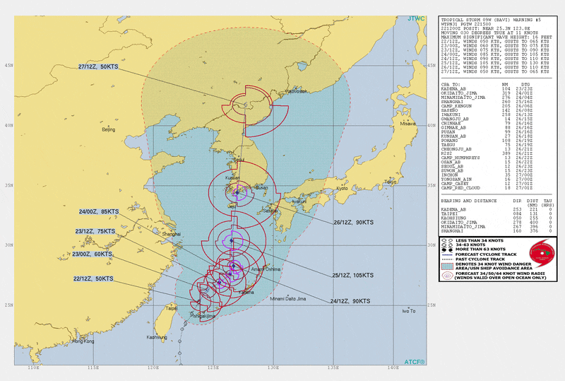 200822 09W BAVI(바비) JTWC 전문 해석 (23일 오전 00시 기준) (+추가자료) : 네이버 블로그