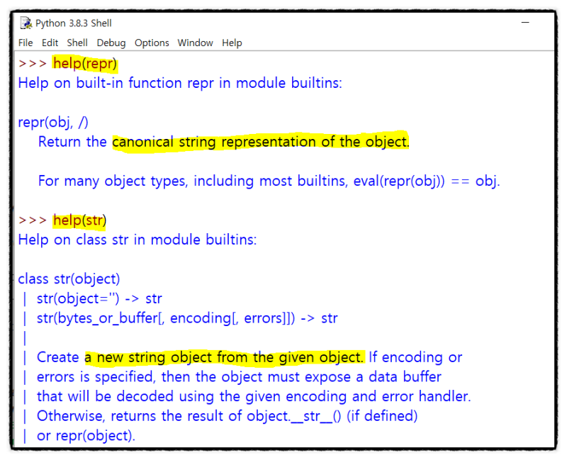 파이썬 repr() 함수 - str()과의 차이점 : 네이버 블로그