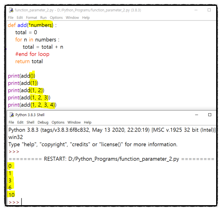 파이썬 함수의 매개변수(인수) 전달 방법 - 초기값 설정, 개수 변경 , 키워드 설정 (*args, **kargs) : 네이버 블로그