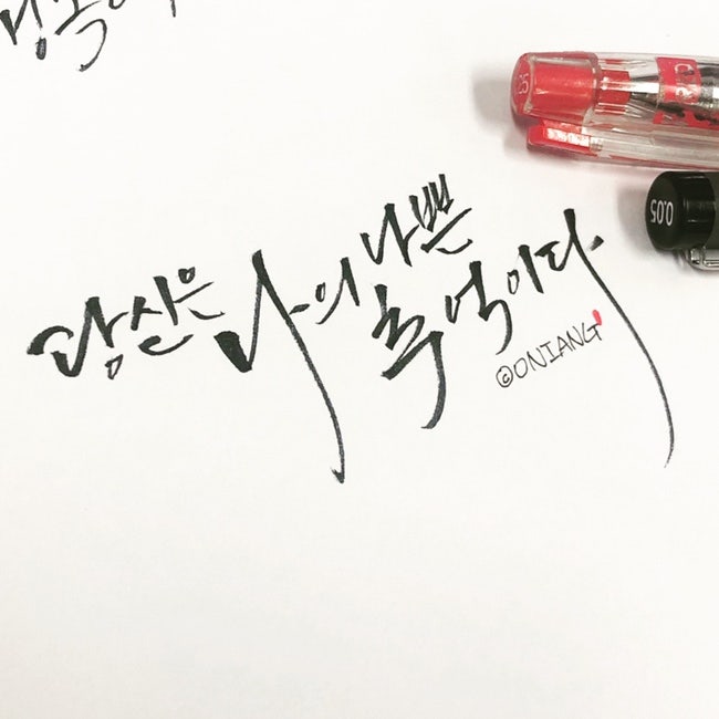 캘리그라피 독학중 인스타에서 캘리 몇장 캘리문구 문장추천 좋은글귀 예쁜단어 펜텔 쿠레타케 딥펜 네이버 블로그