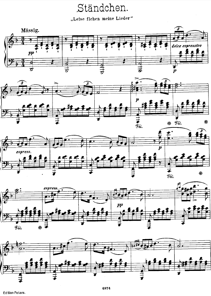 [어디선가 들어본곡, 너무좋다ㅠ] 슈베르트 세레나데 (Ständchen) D957 No.4 +피아노 악보 (feat. 사라 오트 ...