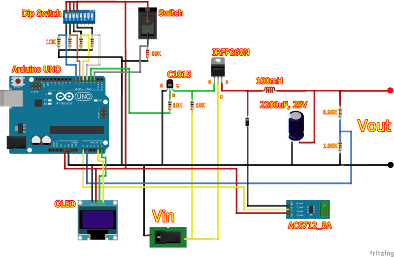 [PWM Power Control] DC-DC Buck Converter (Arduino Uno, ACS712,PWM ...