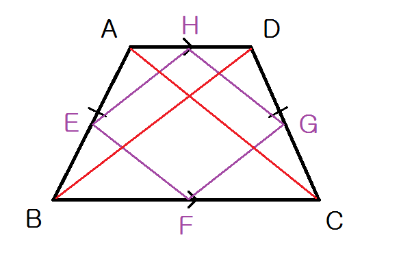 사각형의 각 변의 중점을 연결하여 만든 사각형 : 네이버 블로그