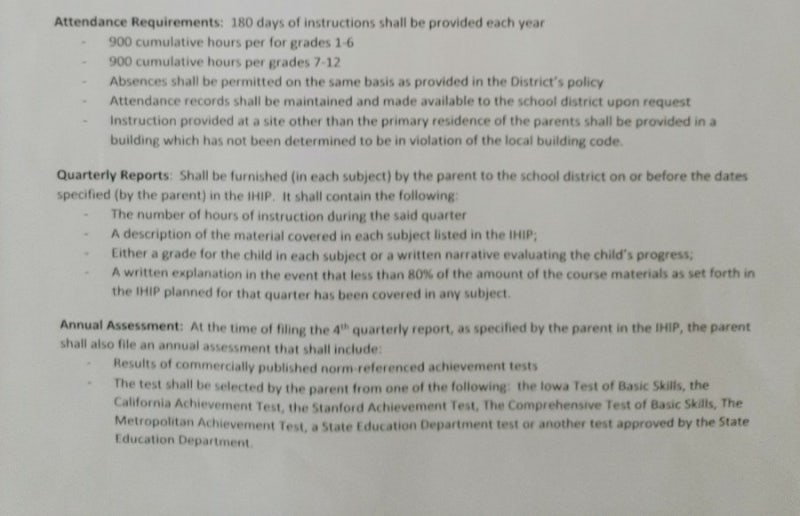 홈스쿨링 계획서 individualized home instruction plan (IHIP) : 미국 뉴욕주 홈스쿨링 ...