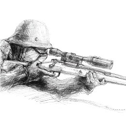 볼펜으로 그린 " 카구팔 스나이퍼 " / Drawing with ballpoint pen " Kar-98K Sniper ...