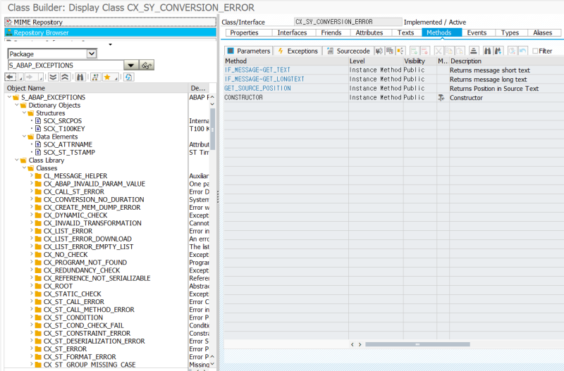[SAP ABAP] Exception Class : 네이버 블로그