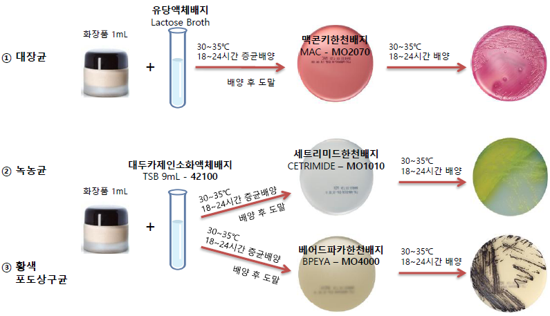 화장품 미생물 한도시험법총 호기성 생균수 특정미생물 네이버 블로그